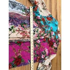 John Mark | Tops | John Mark Womens Patchwork Floral Artsy Print Button ...